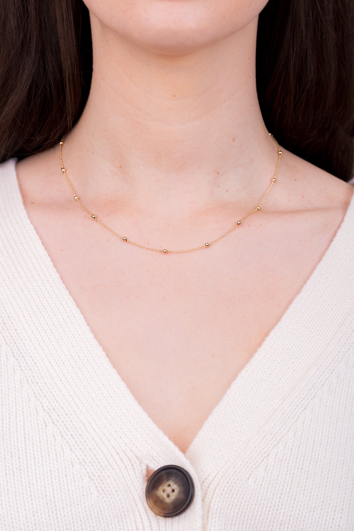 Orbit yellow gold necklace | Natasha Sherling Fine Jewellery