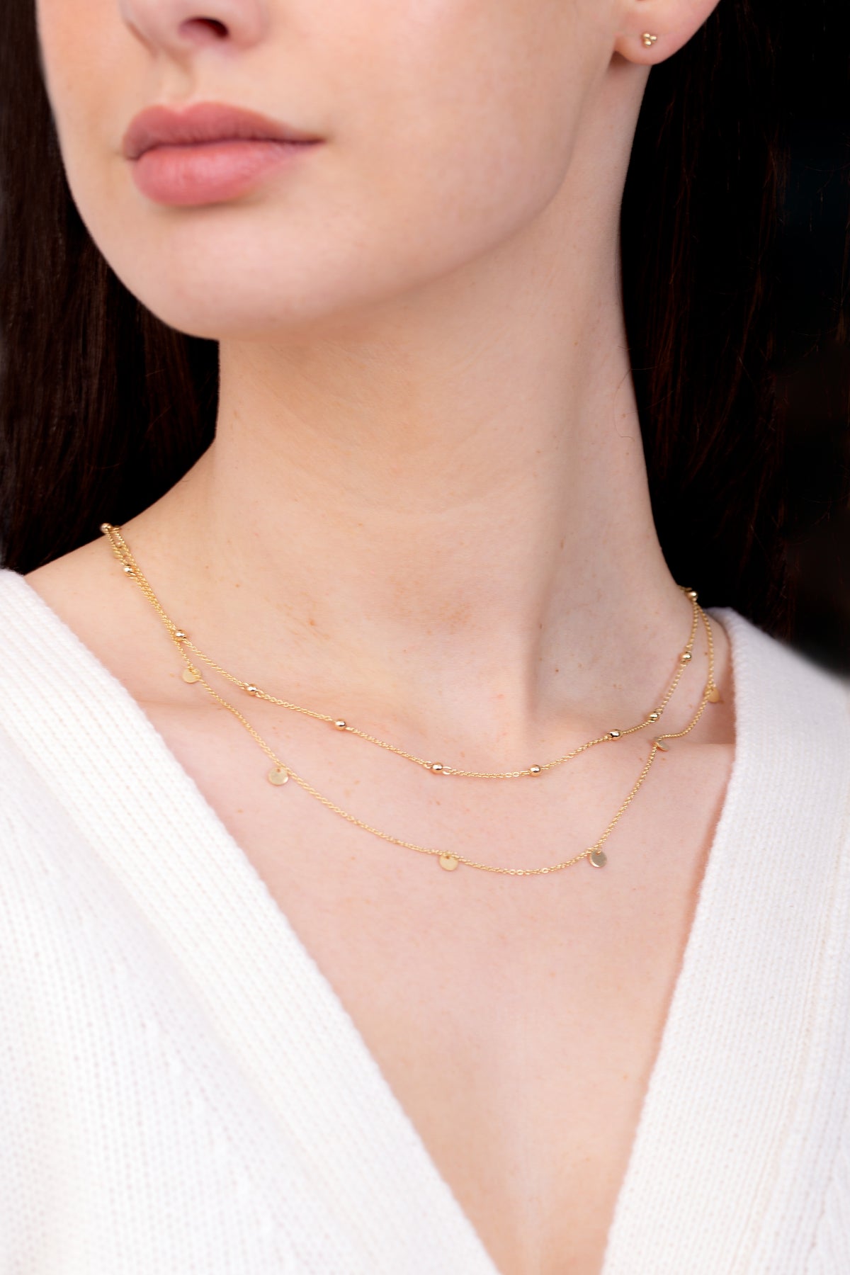 Orbit yellow gold necklace | Natasha Sherling Fine Jewellery